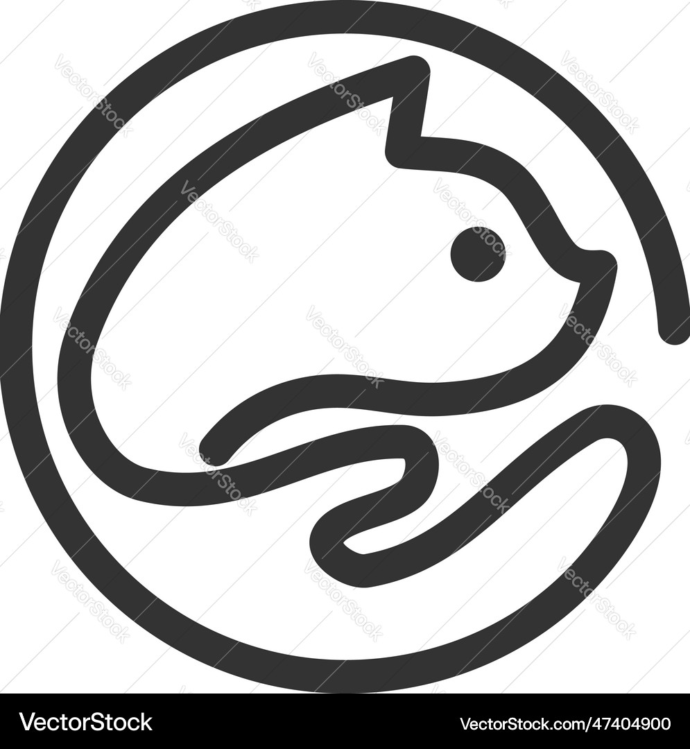 Cat pet logo template icon brand identity Vector Image