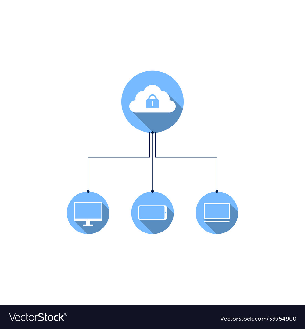 Computing network icon design Royalty Free Vector Image