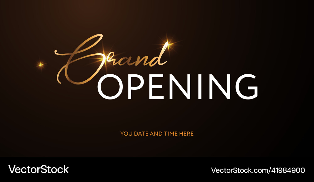 Grand opening in luxury style Royalty Free Vector Image