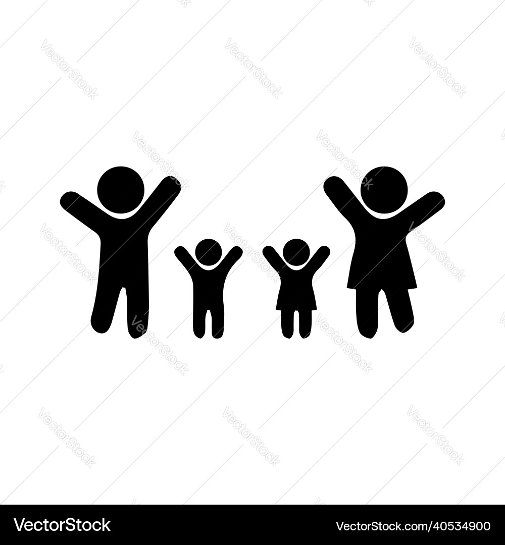 Large family icon symbol Royalty Free Vector Image