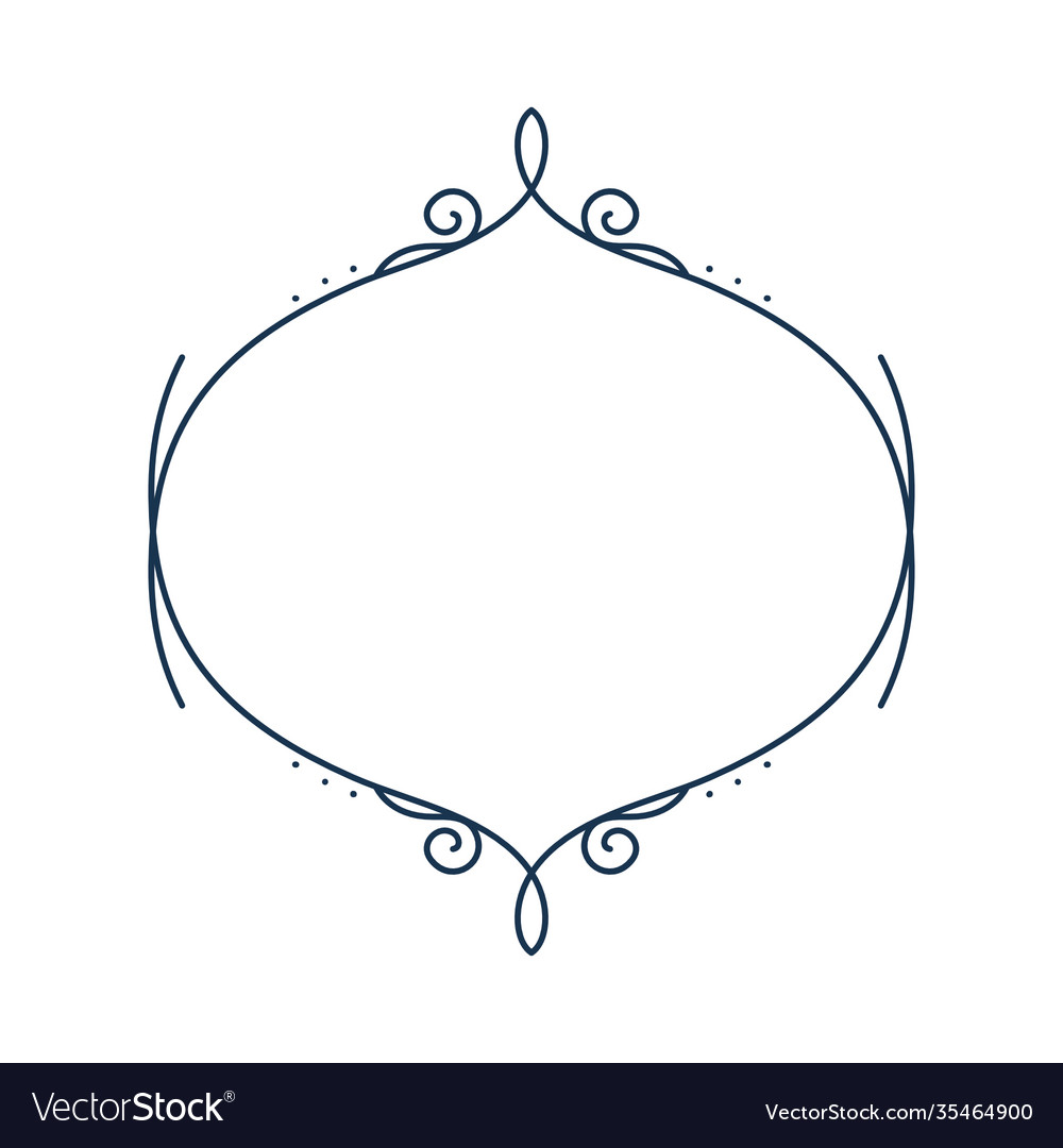 Line frame simple border decoration Royalty Free Vector