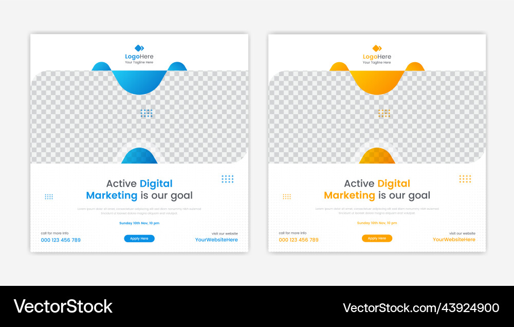 Modern business social media post design Vector Image
