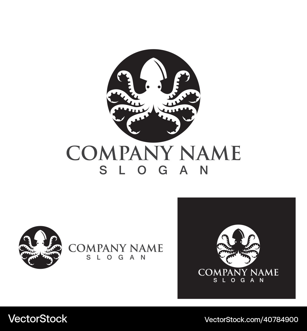 Octopus animal logo and symbol icon image Vector Image