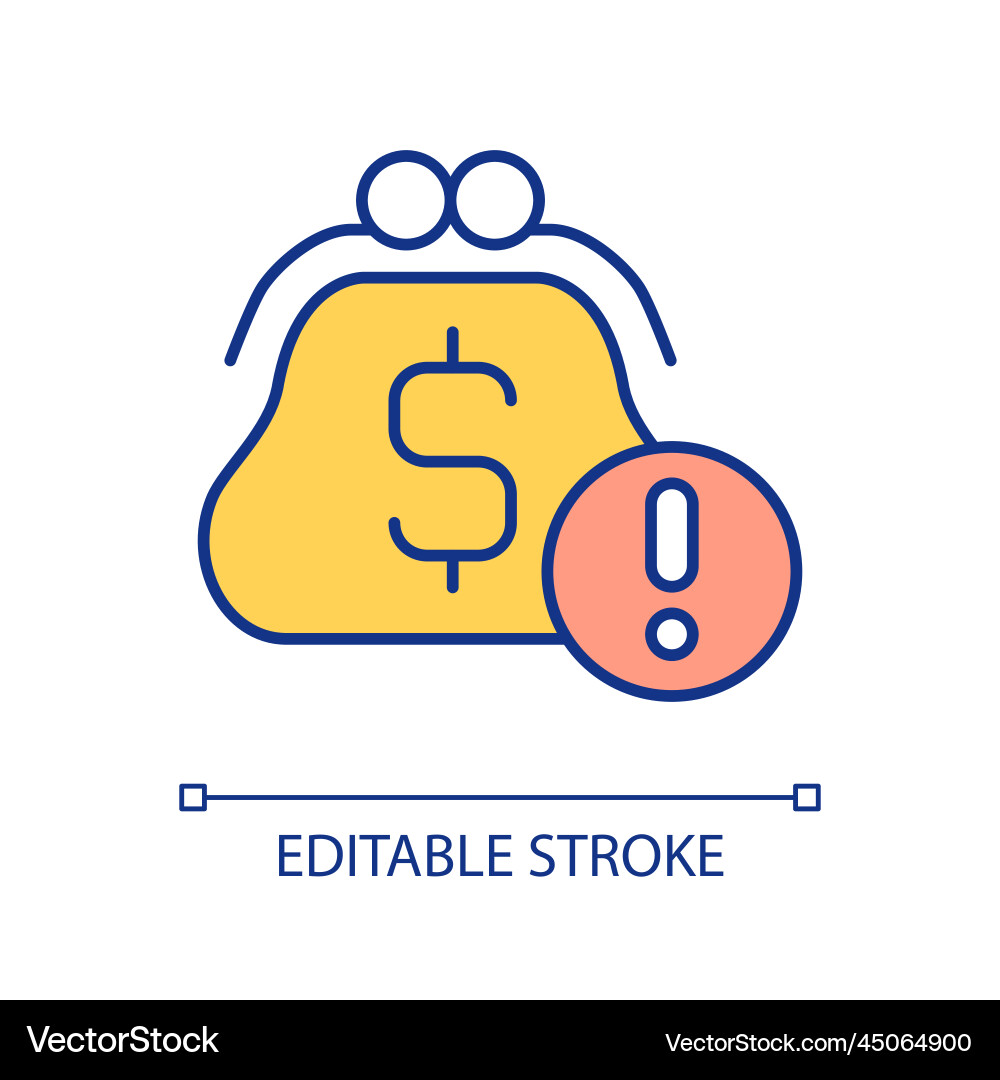 Personal budget issue rgb color icon Royalty Free Vector