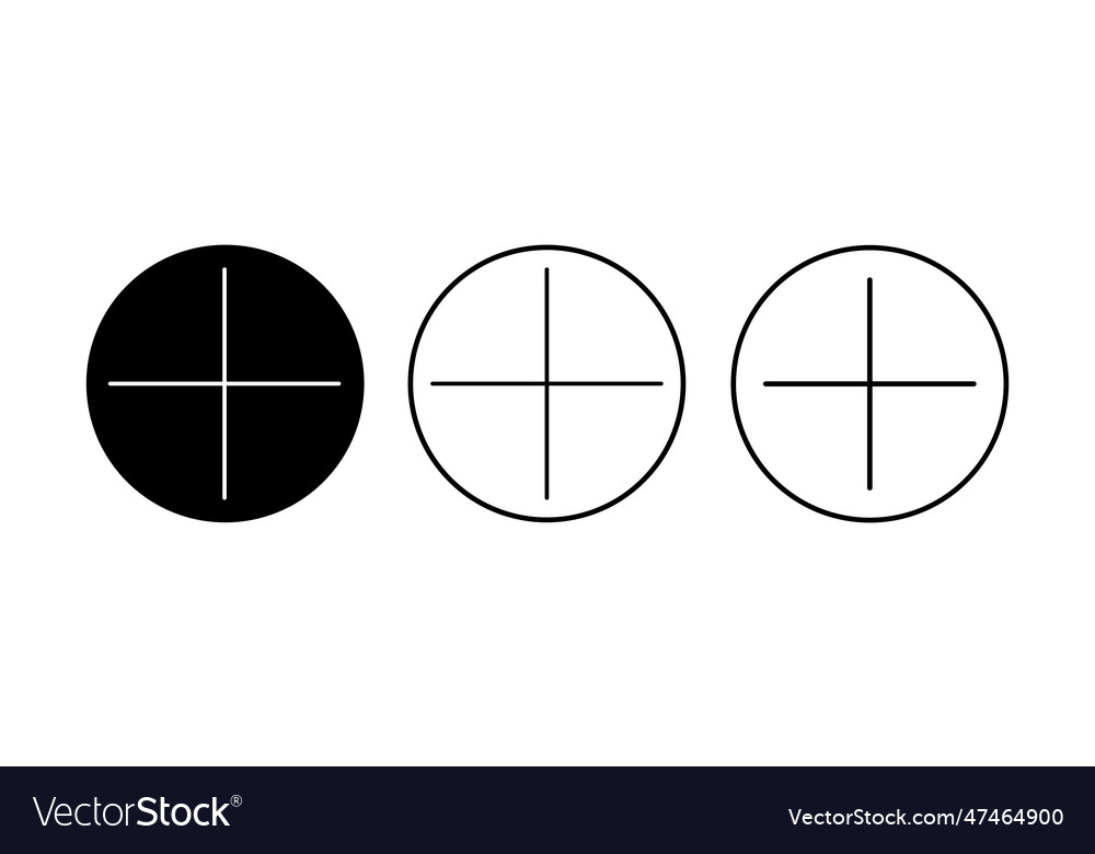 Plus icon set add plus icon Royalty Free Vector Image