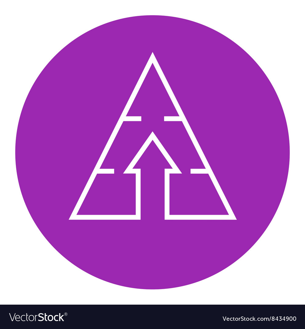 Pyramid with arrow up line icon Royalty Free Vector Image Pyramid with arrow up line icon Royalty Free Vector Image