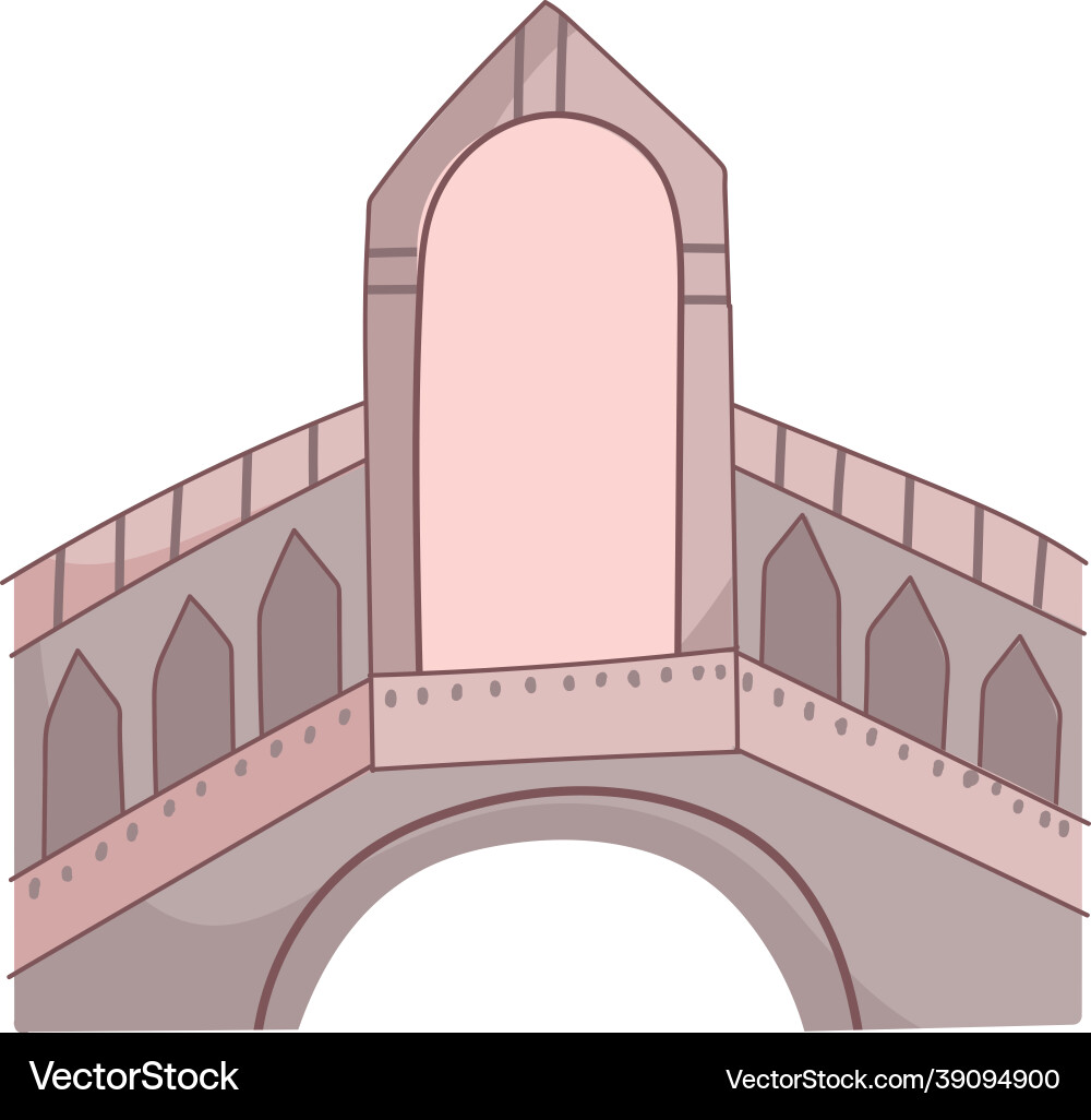Rialto bridge venice italy Royalty Free Vector Image