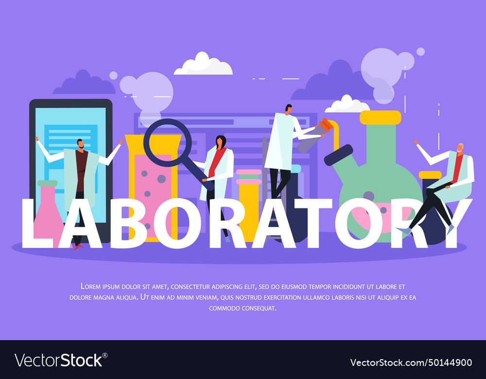 Science lab background Royalty Free Vector Image