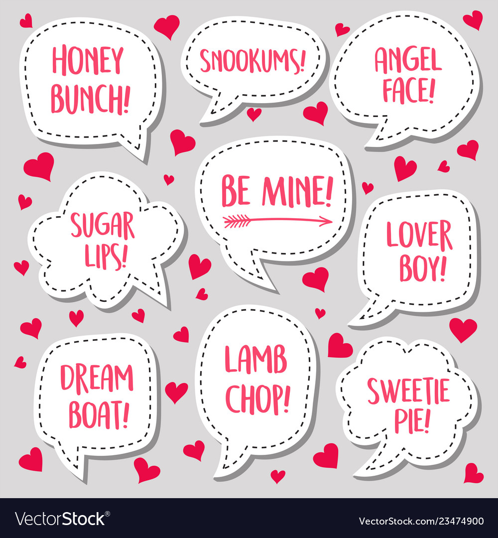 Seamless pattern valentines day talk bubbles Vector Image