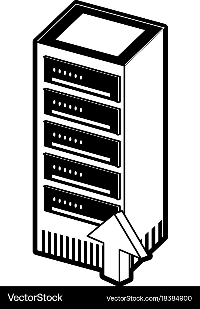 Storage servers technology Royalty Free Vector Image