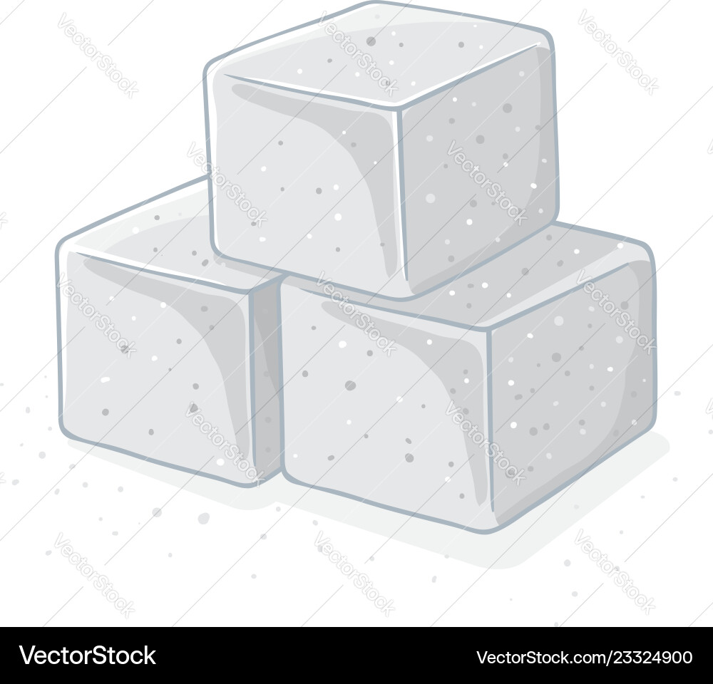 Three blocks of sea salt Royalty Free Vector Image