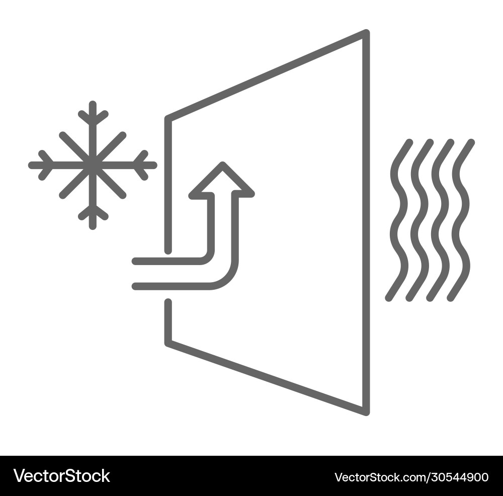 Window glass scheme with seasonal temperatures Vector Image