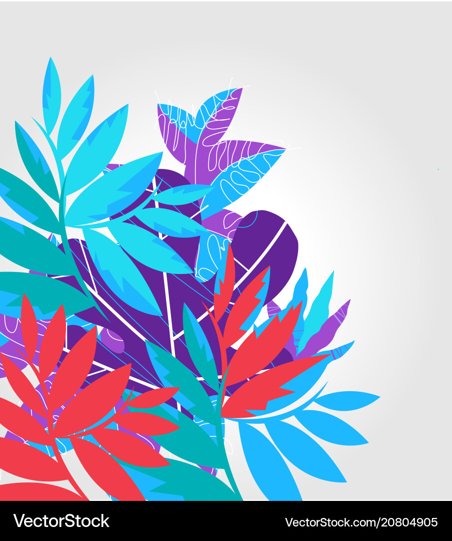 A group of plants and vegetation decorative Vector Image