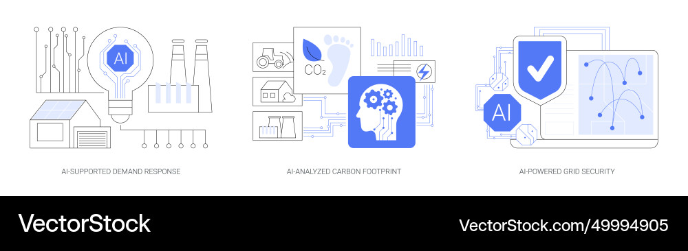 Ai in energy consumption abstract concept Vector Image