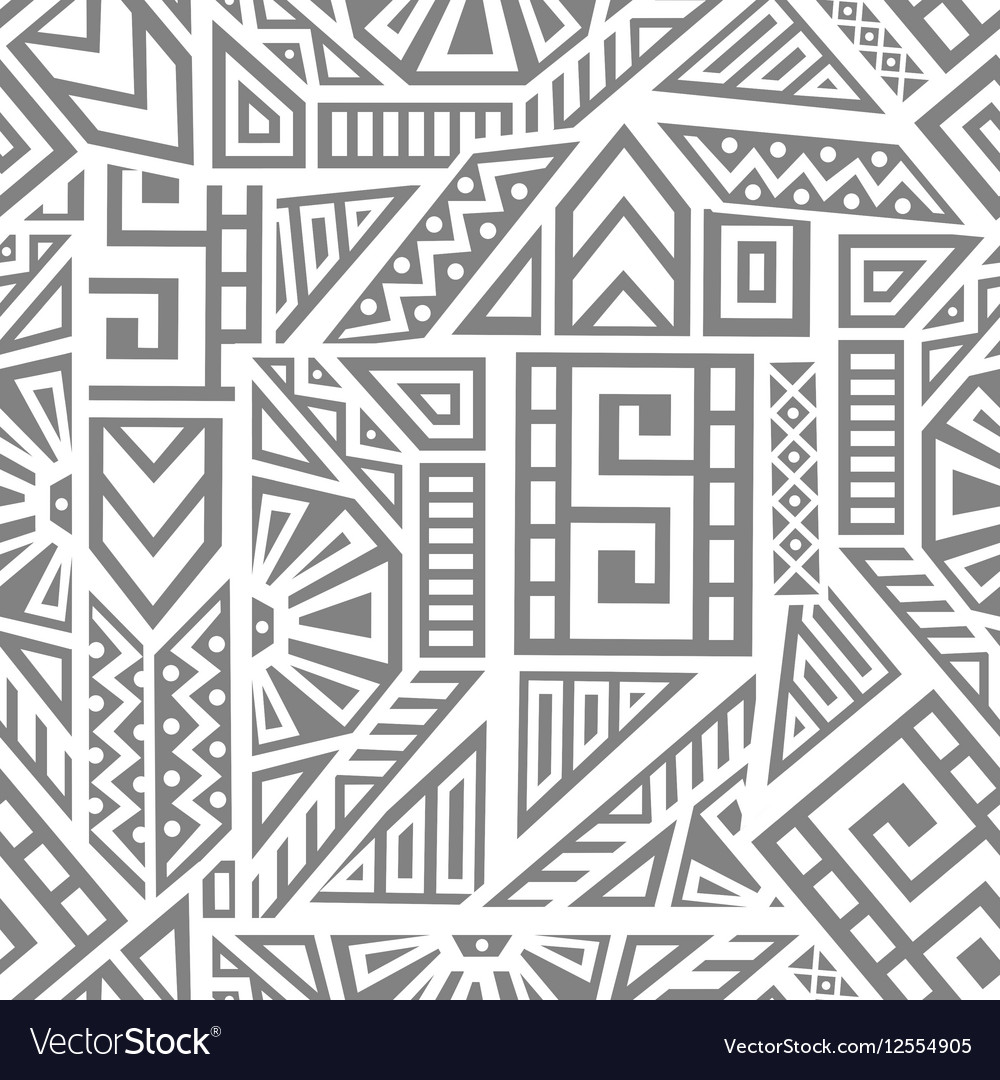 Aztec seamless pattern Royalty Free Vector Image