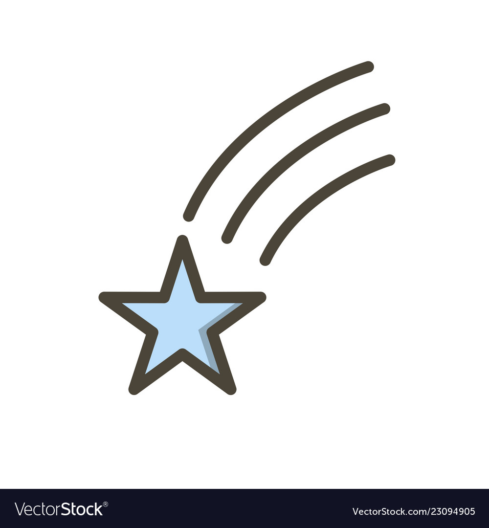 Falling star icon Royalty Free Vector Image - VectorStock