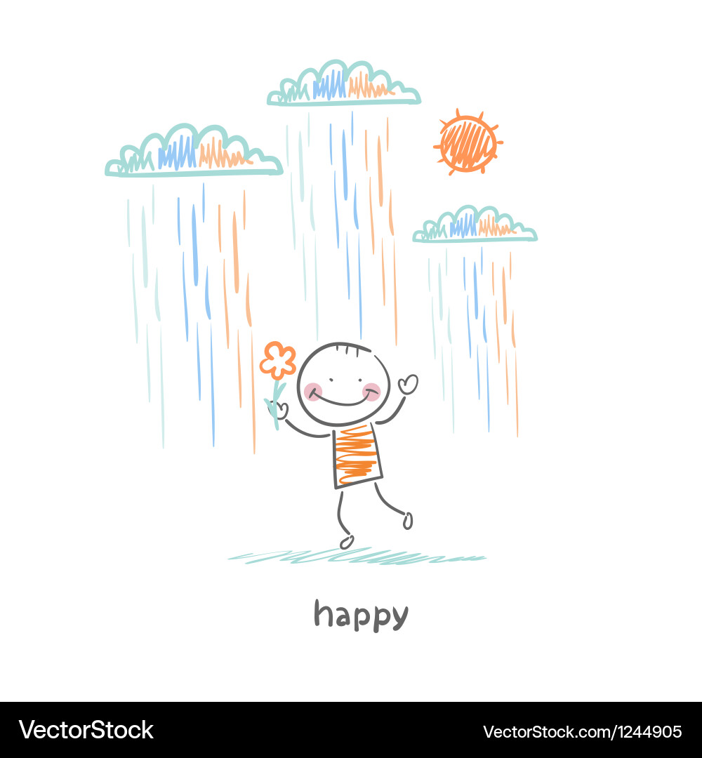 Happy man Royalty Free Vector Image - VectorStock