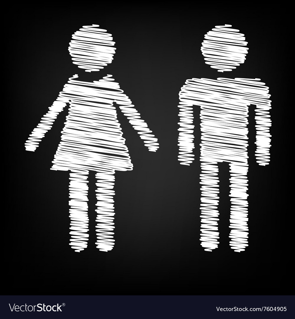 Icon with chalk effect Royalty Free Vector Image