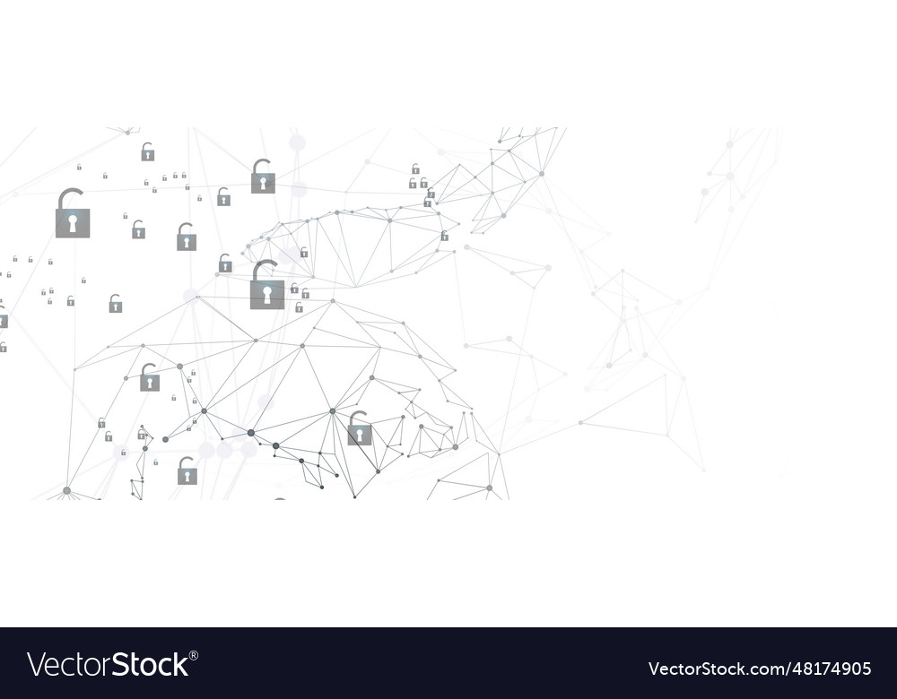 Internet digital security technology concept Vector Image