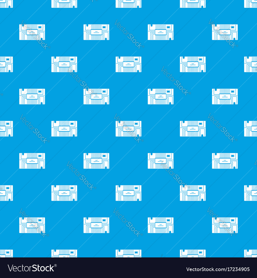 Microchip pattern seamless blue Royalty Free Vector Image