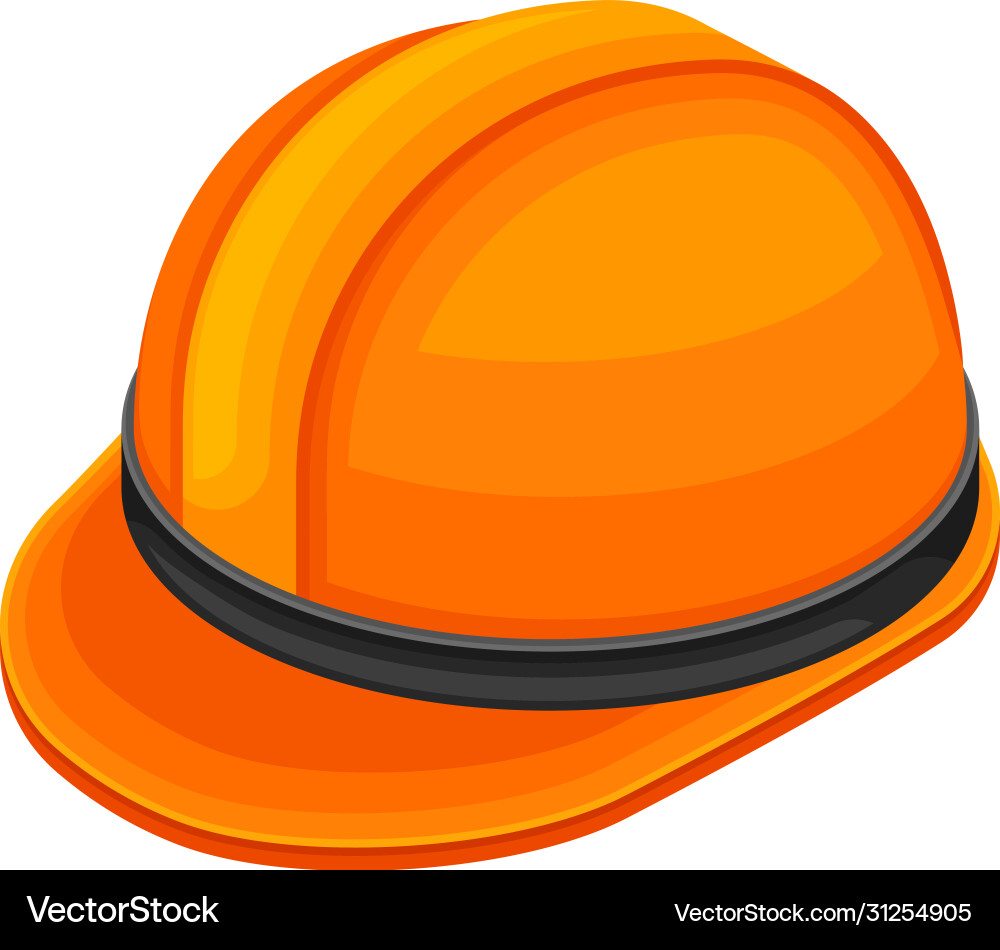 Orange helmet as protective gear for geology Vector Image