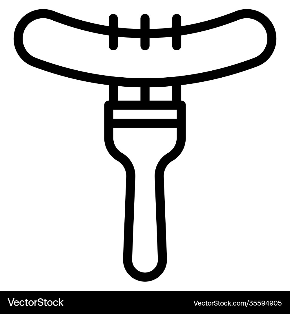 Sausage with fork icon birthday party related Vector Image