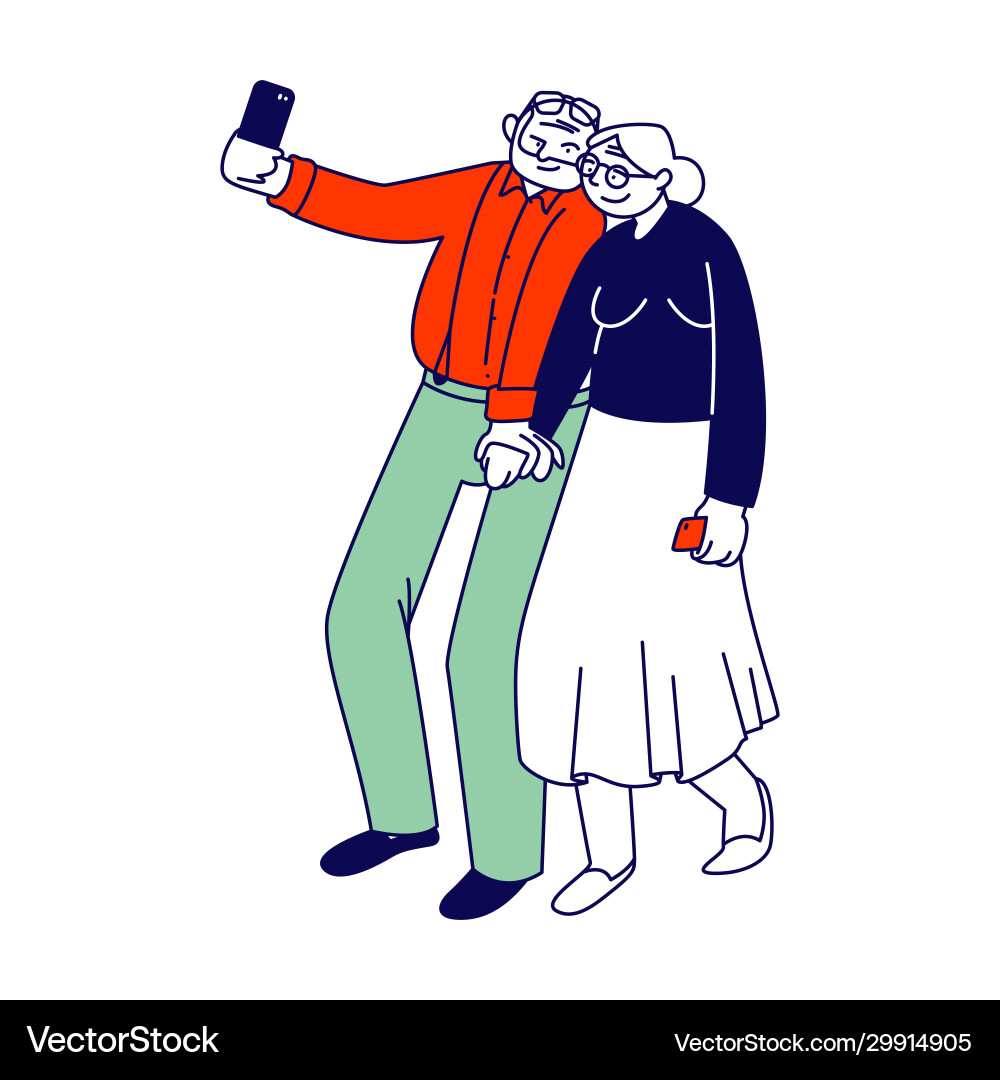 Senior people and smart devices concept aged Vector Image