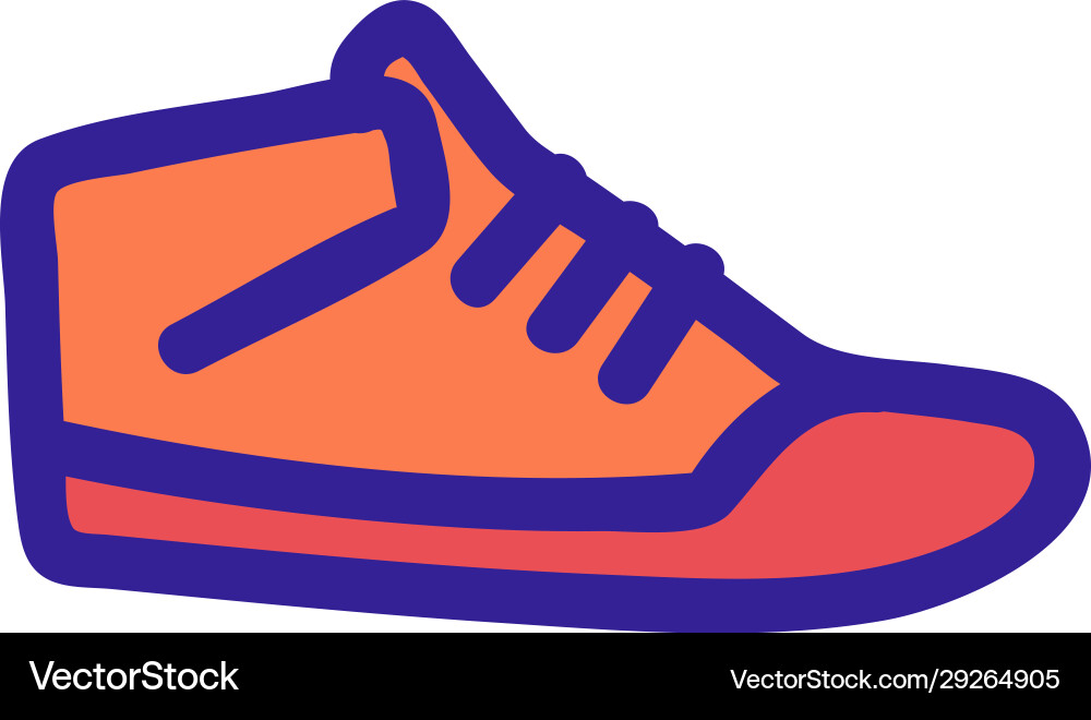 Sneakers icon isolated contour symbol Royalty Free Vector
