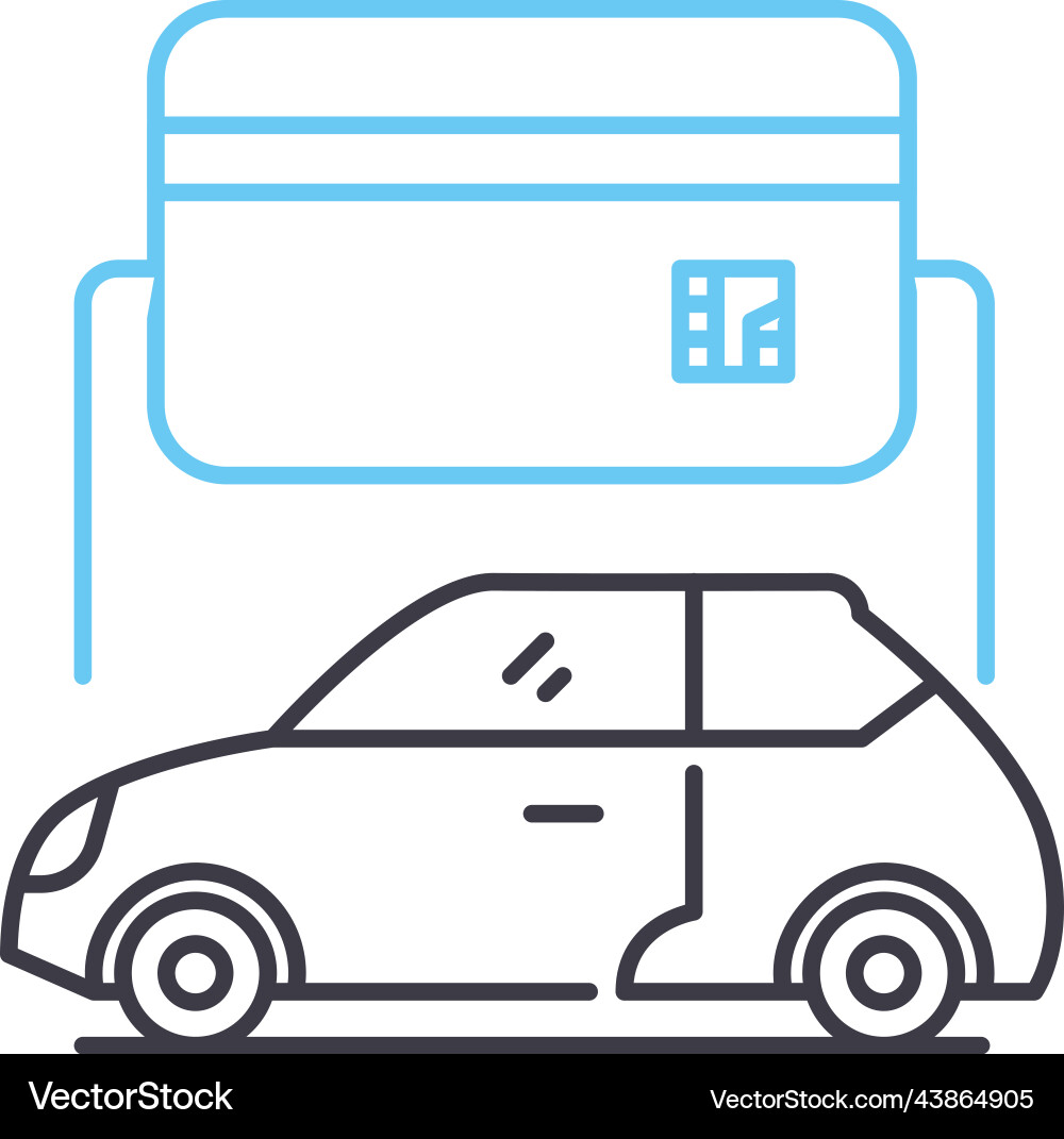 Vechicle line icon outline symbol Royalty Free Vector Image