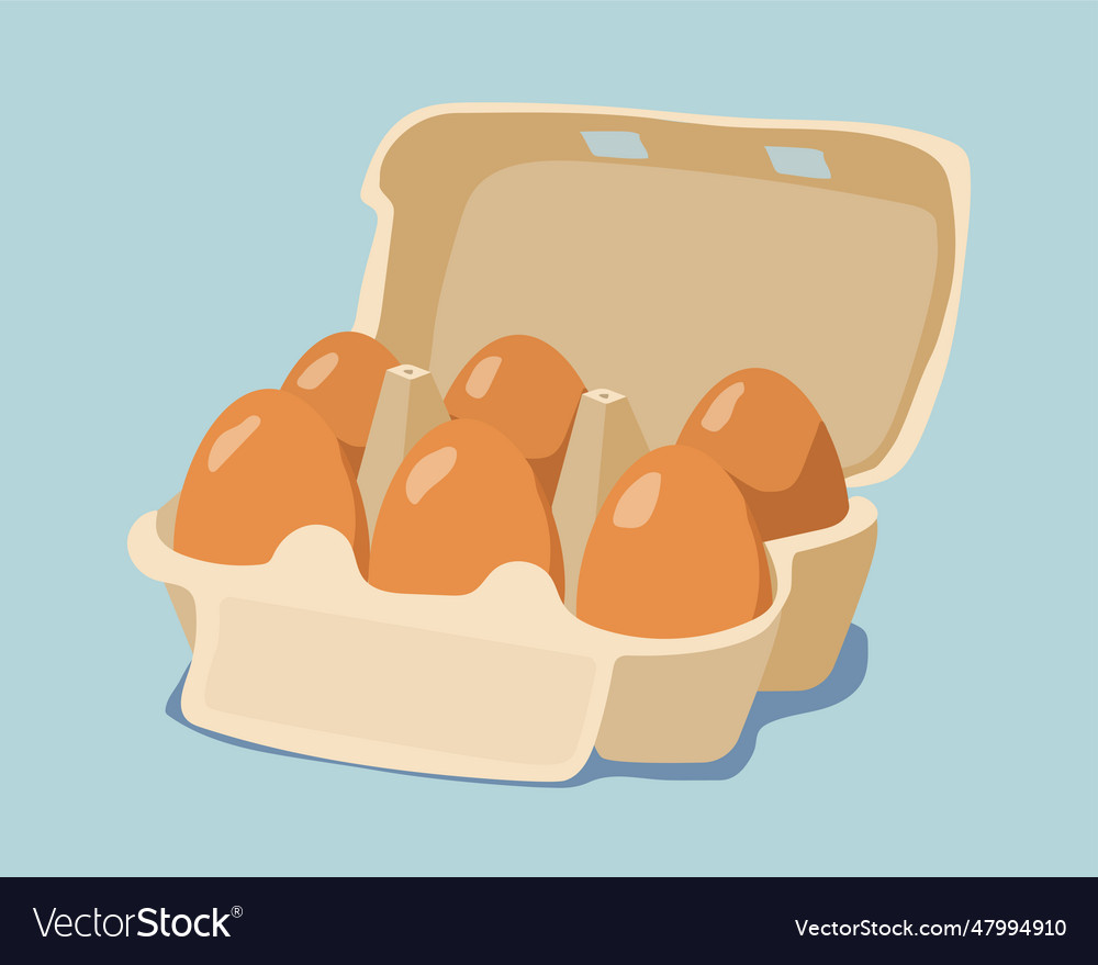 Eggs at package concept Royalty Free Vector Image