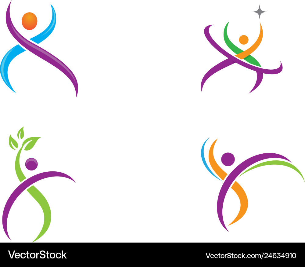 Human health symbol design Royalty Free Vector Image