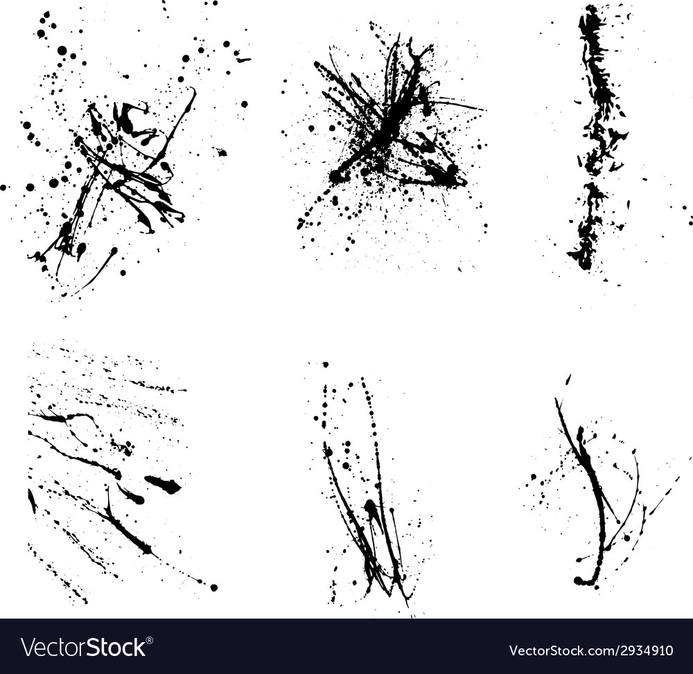 Ink splashes Royalty Free Vector Image - VectorStock