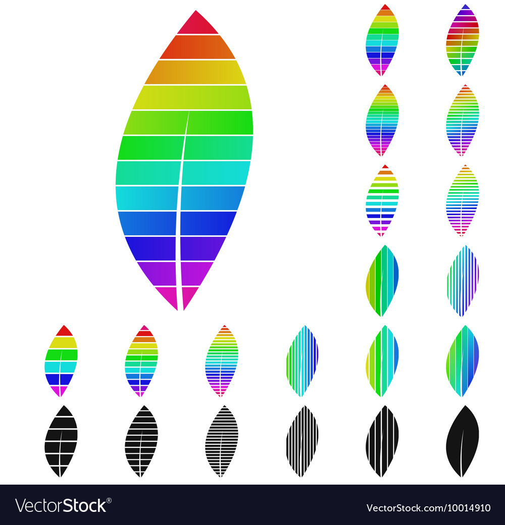 Leaf logo set Royalty Free Vector Image - VectorStock
