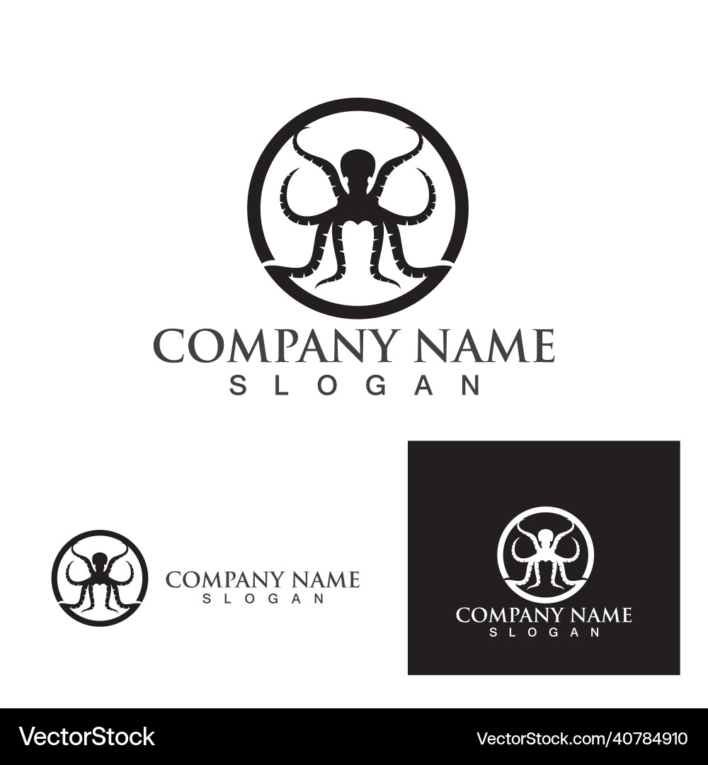 Octopus animal logo and symbol icon image Vector Image