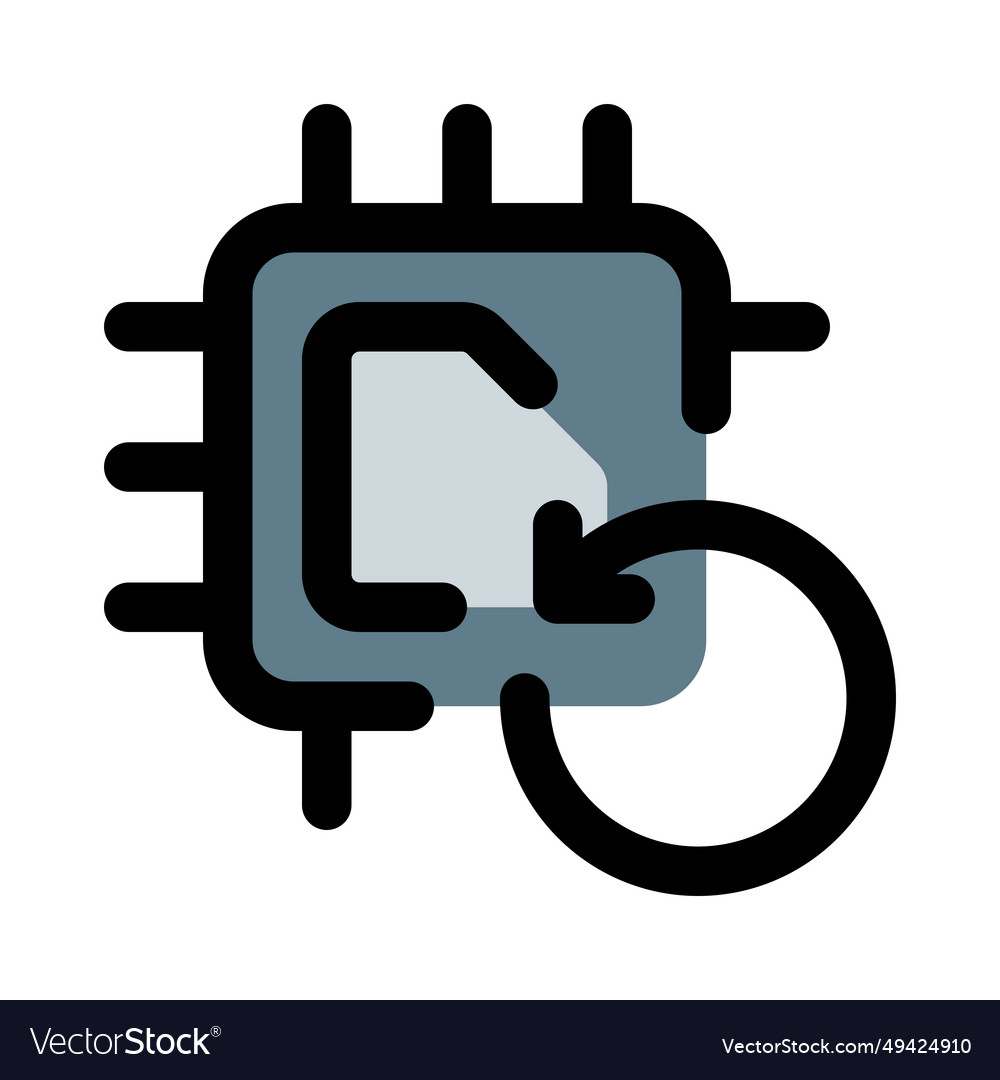 Reloading the processor to update its software Vector Image