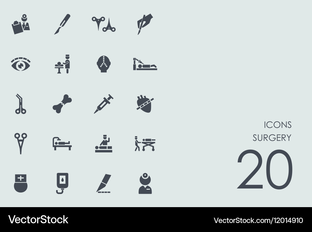 Set of surgery icons Royalty Free Vector Image