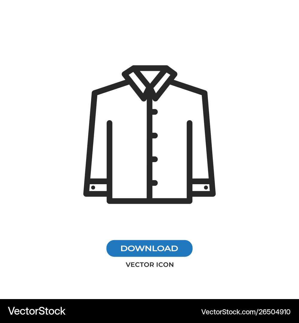 Shirt with long sleeves icon Royalty Free Vector Image