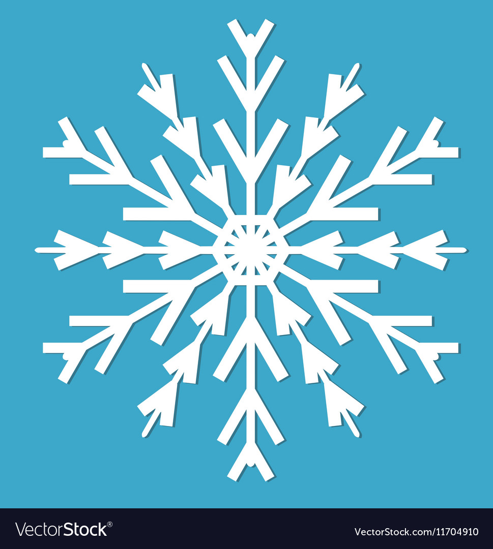 Snowflake icon flat style design elements Vector Image