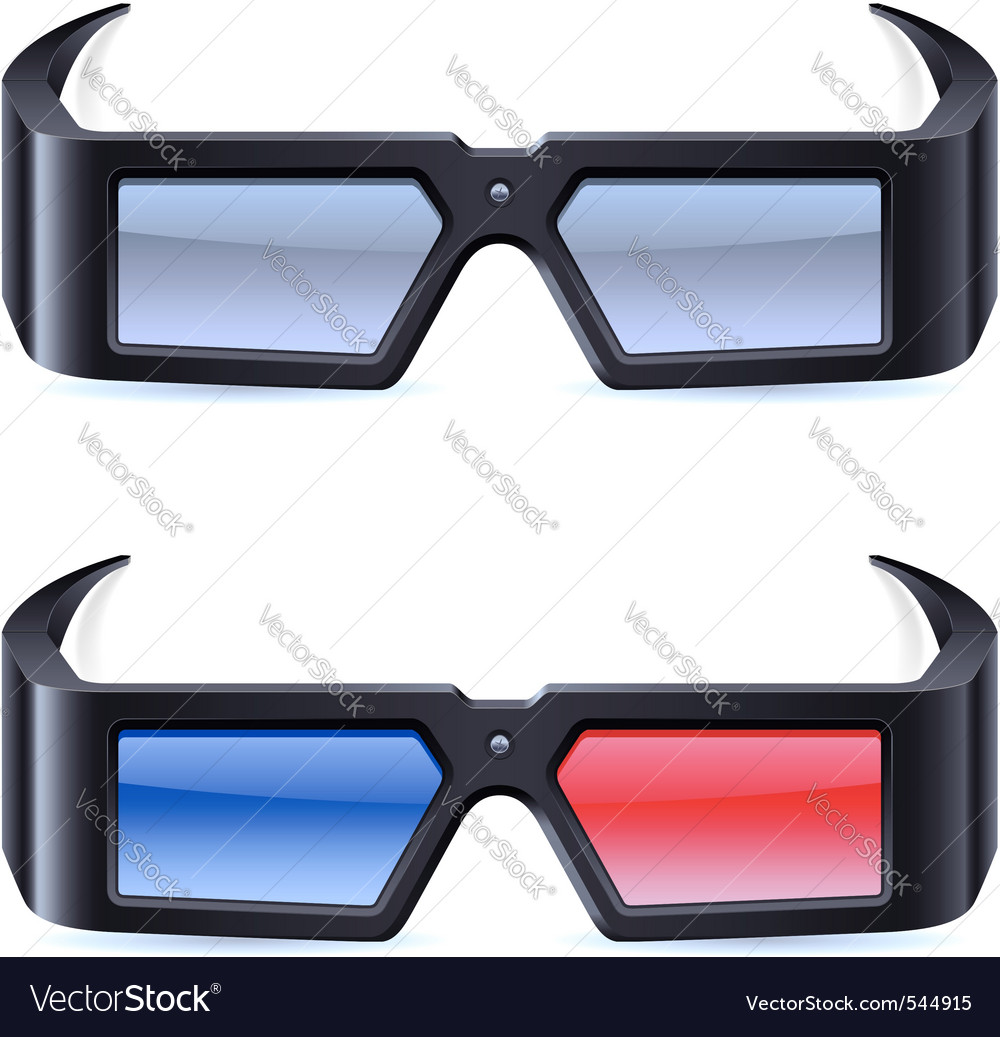 3d glasses Royalty Free Vector Image - VectorStock