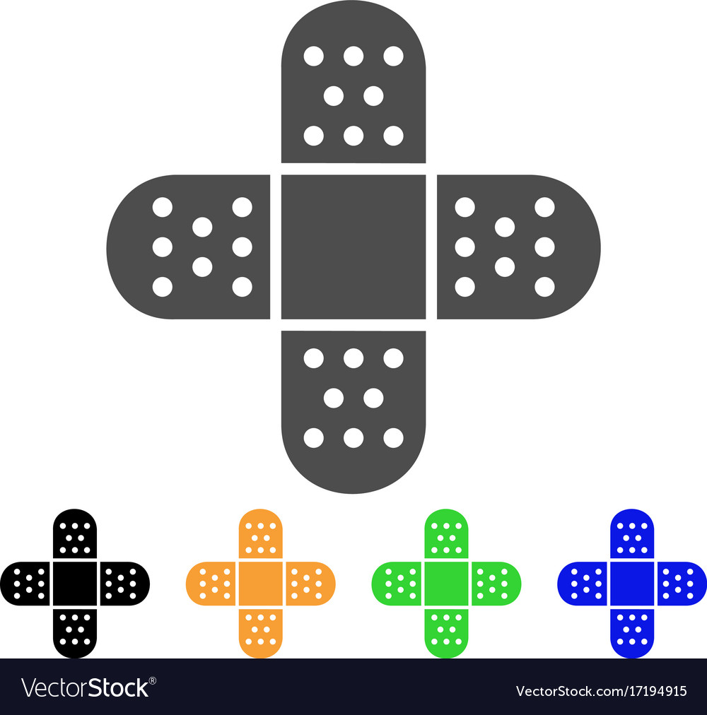 Adhesive patch flat icon Royalty Free Vector Image