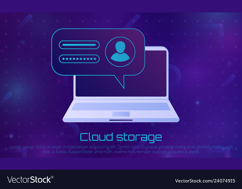 Cloud file storage Royalty Free Vector Image - VectorStock