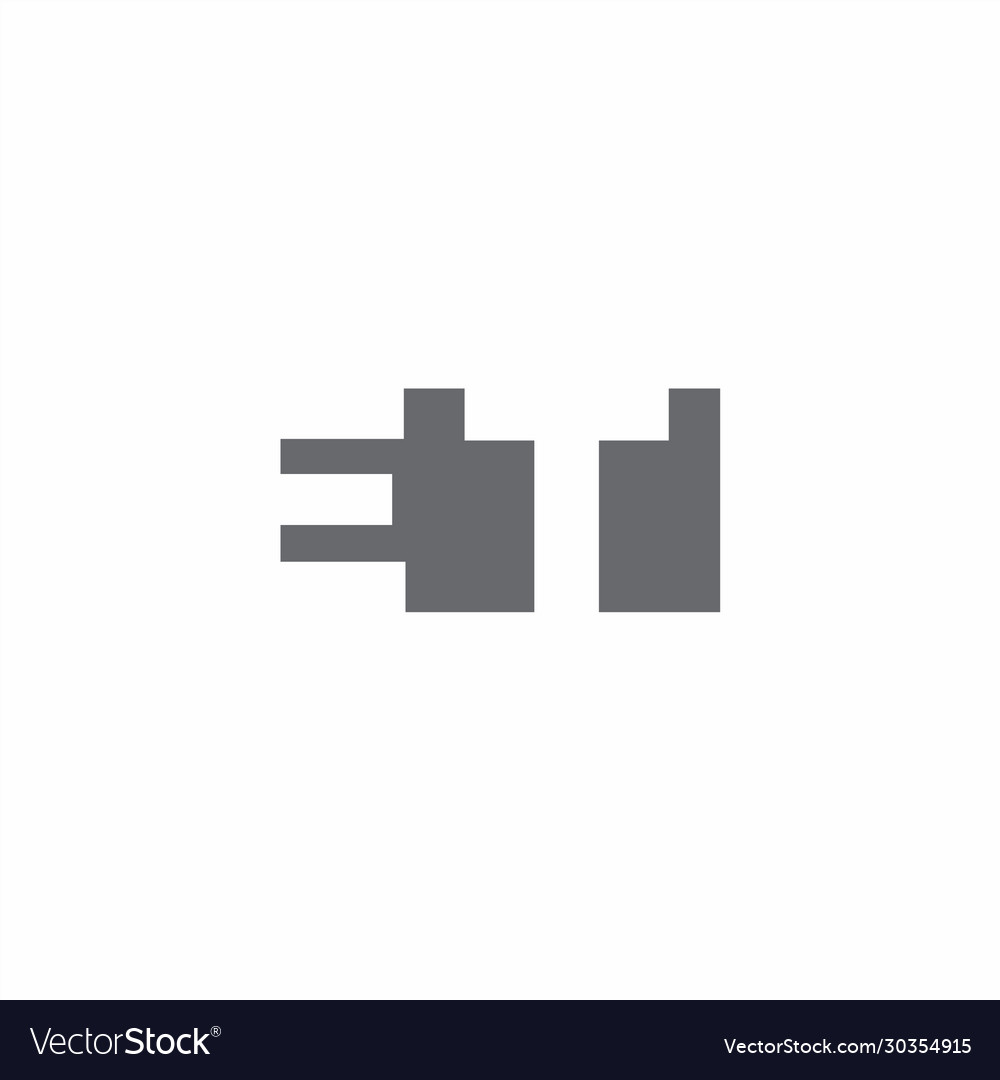 Et logo monogram with negative space style design Vector Image