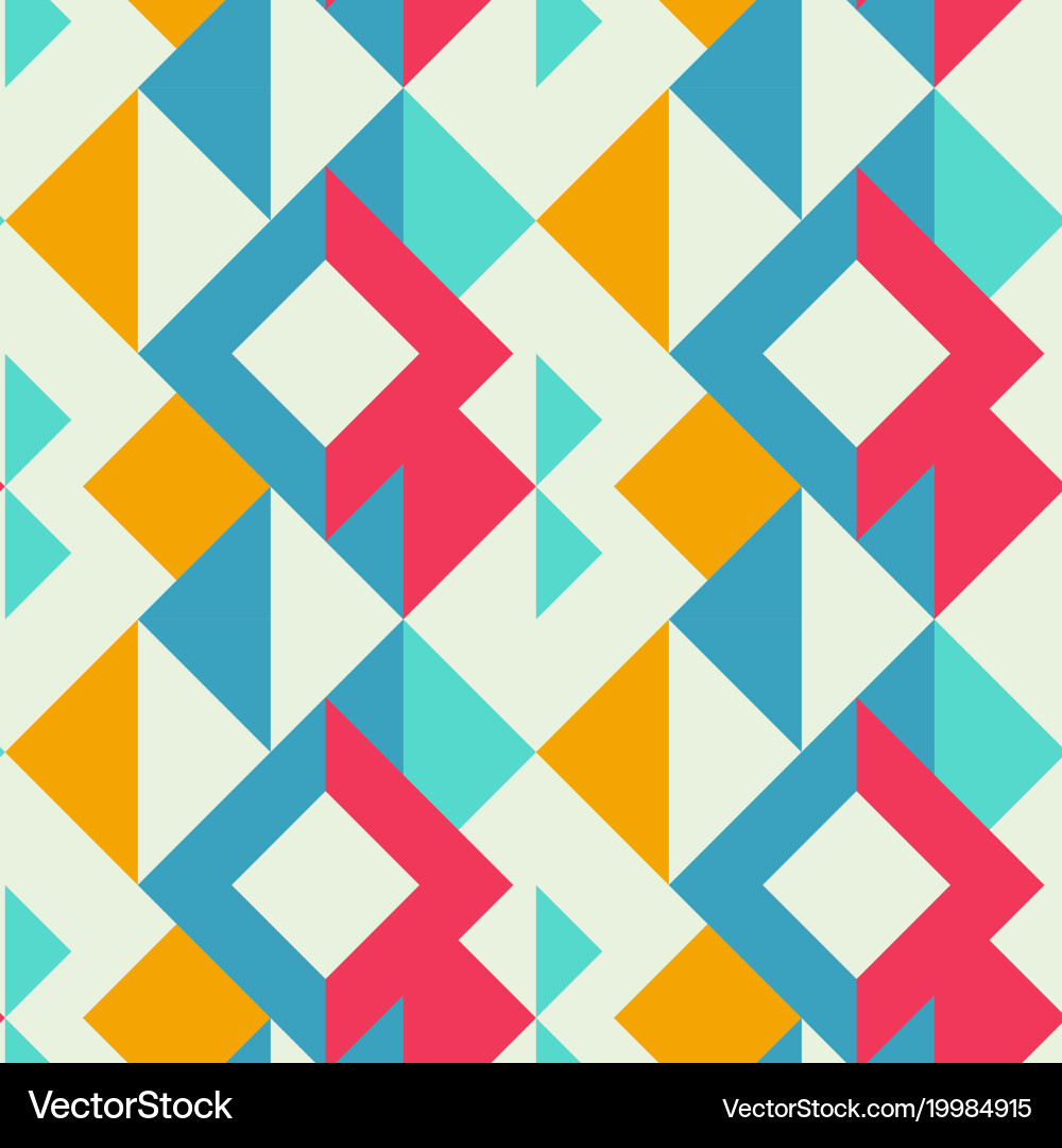 Geometric shades and light squares seamless Vector Image
