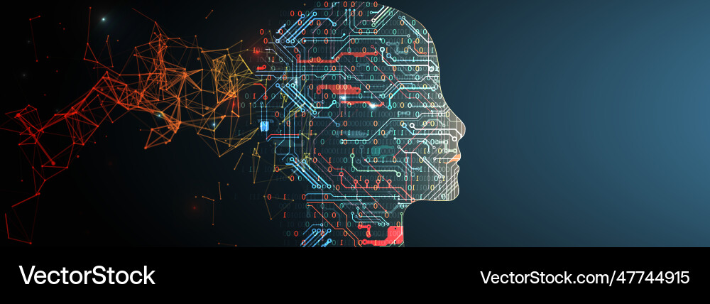 Plexus artificial intelligence concept creative Vector Image