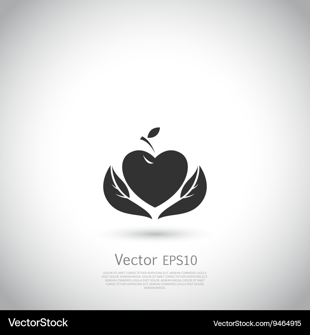 Sign with red fruit logo for cosmetics Royalty Free Vector