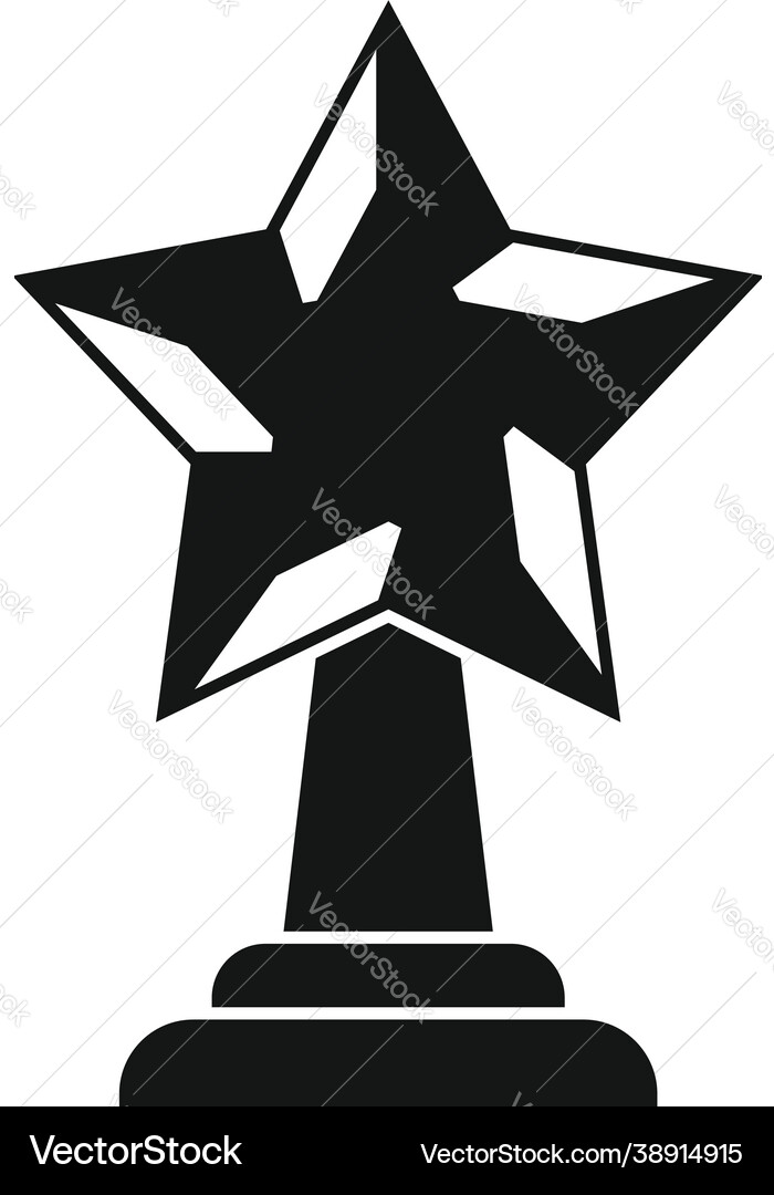 Star trophy icon simple winner award Royalty Free Vector