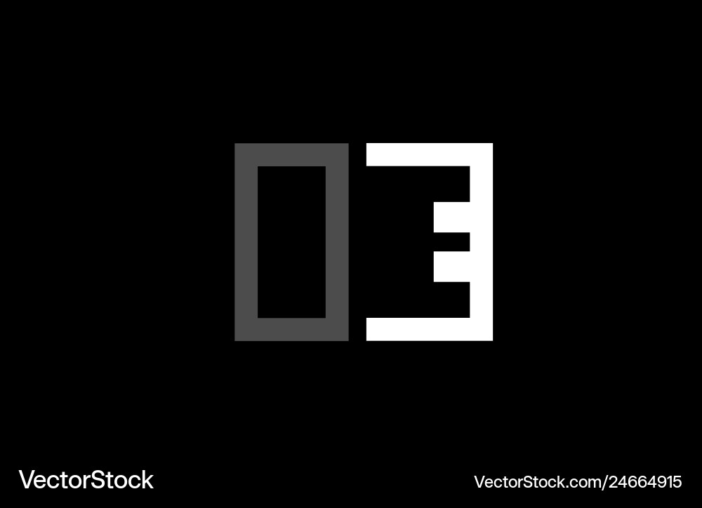 White black grey alphabet letter logo combination Vector Image