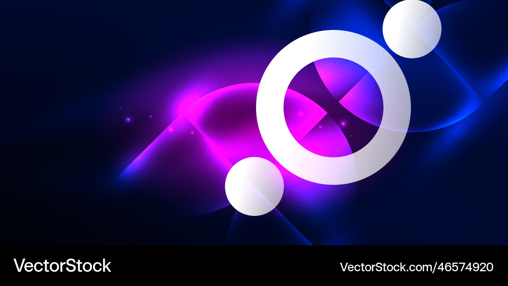 Abstract background shiny glowing neon color round