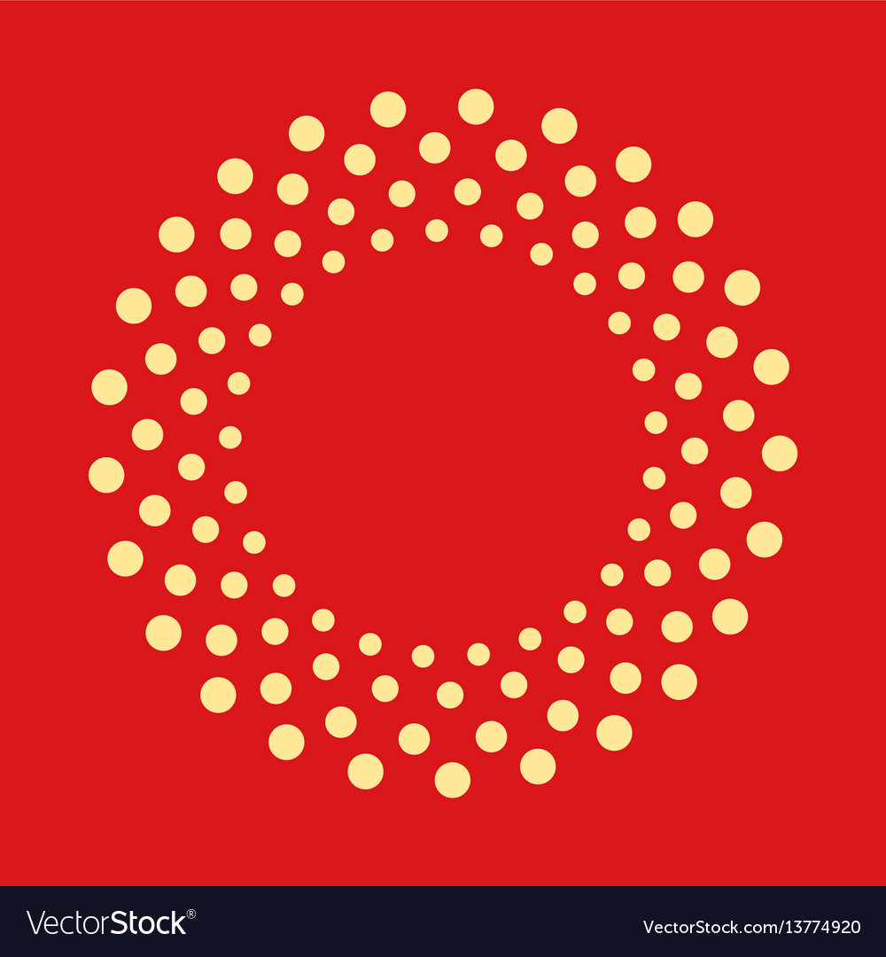 Abstract dotted shape design element Royalty Free Vector