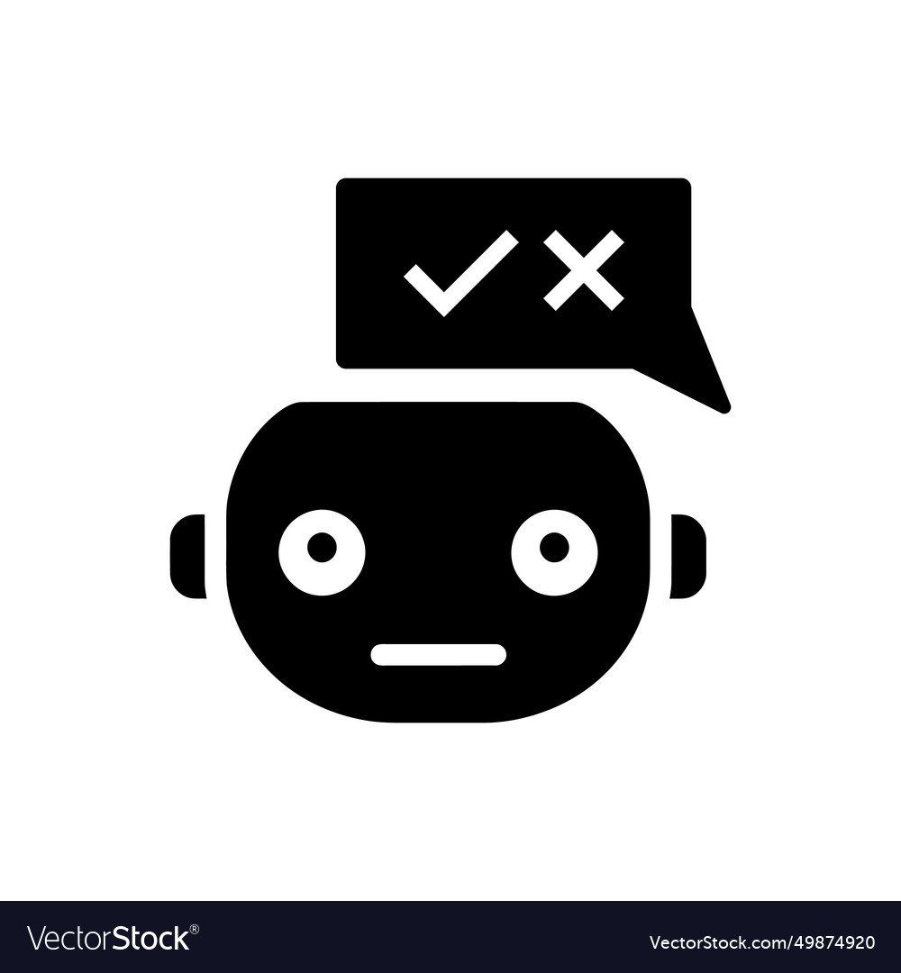 Chatbot correction icon Royalty Free Vector Image